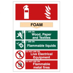 Fire Extinguisher- Foam Sign