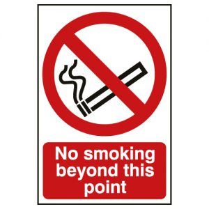 No Smoking Beyond This Point Sign