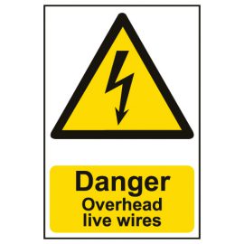 Danger Overhead Wires Sign