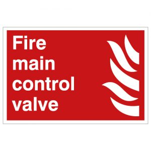Fire Main Control Valve Sign