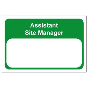 Assistant Site Manager Sign