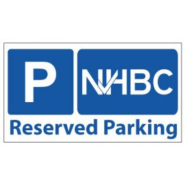 NHBC Reserved Parking Sign